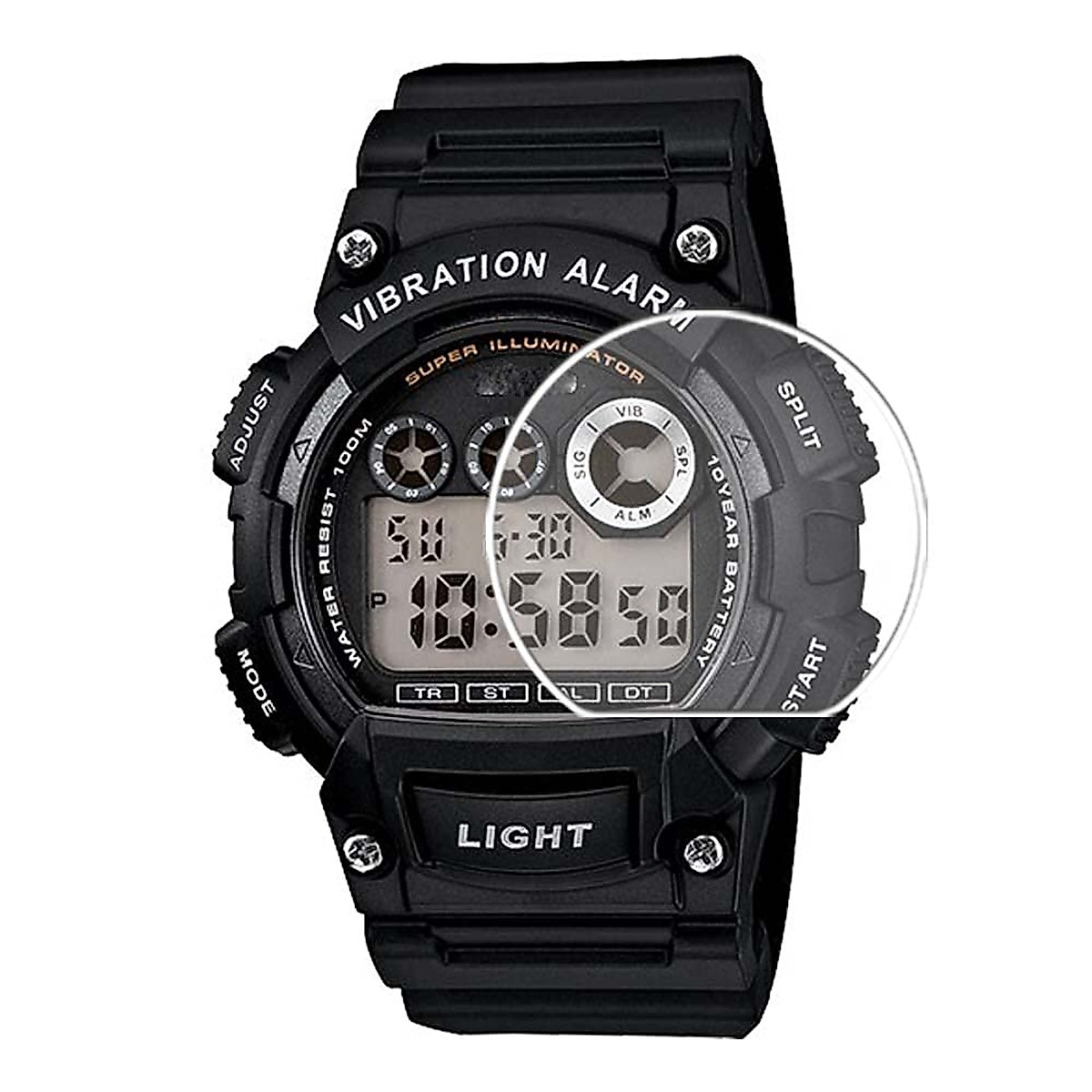 Puccy 3 Pack Screen Protector Film, compatible with CASIO W735H-1AV W-735H Series TPU Guard for Smart watch Smartwatch（ Not Tempered Glass Protectors ）