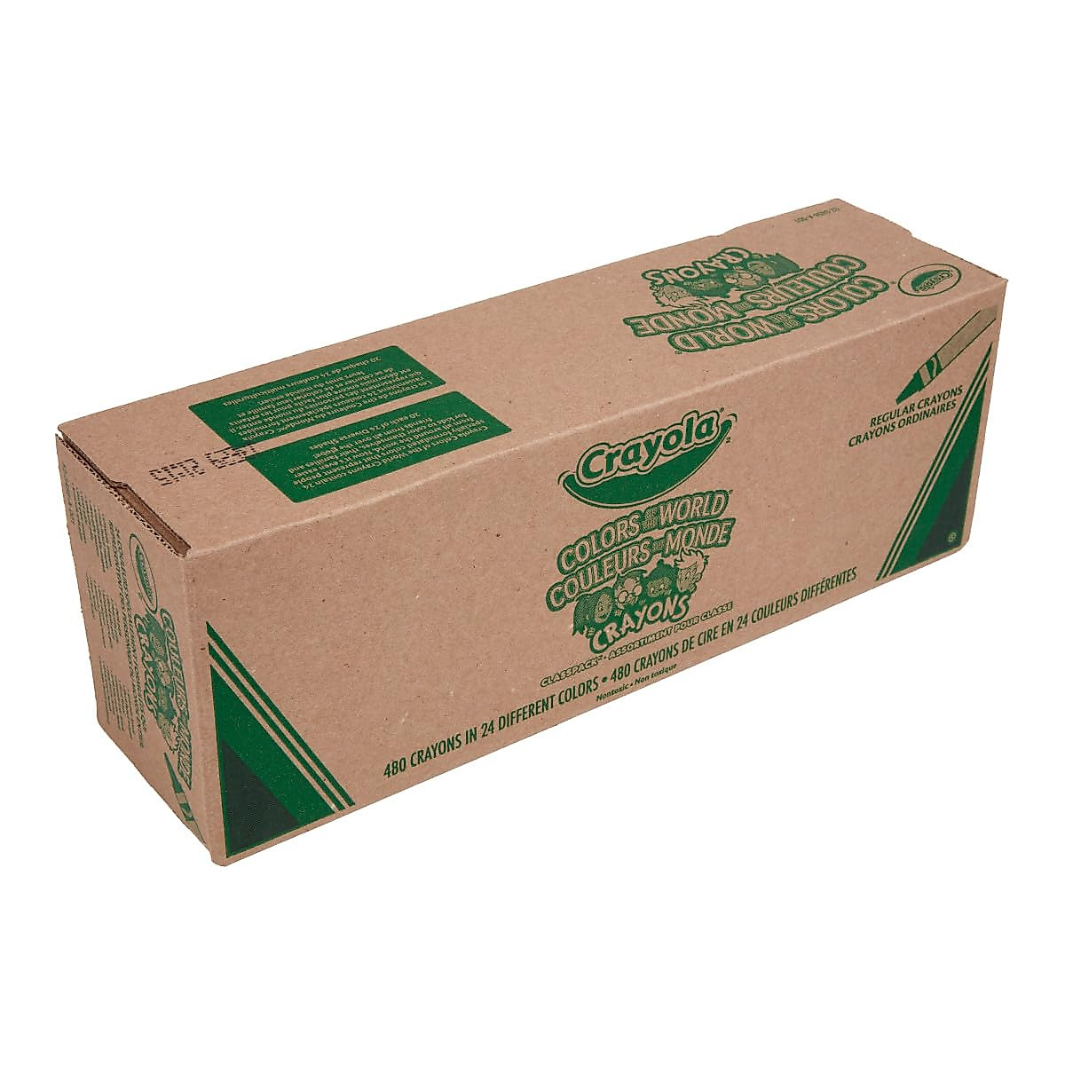 Crayola Colors of The World (480 Count), Skin Tone Crayons Bulk, Classroom Supplies, Styles Vary