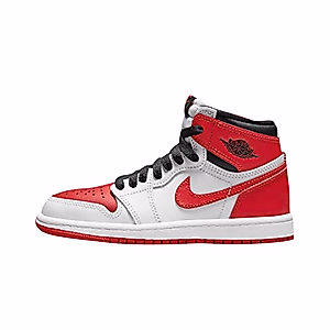 Jordan Boy's Air Jordan 1 Retro High OG (Big Kid) White/University Red/Black 6 Big Kid M