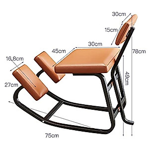 LoMSA Ergonomic Design Kneeling Chair, Posture Corrective Kneeling Chair for Office & Home with Backrest/Back Support,Gray