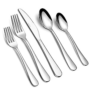 VIVANI 20 Piece Silverware Set Service for 4, Premium Stainless Steel Flatware Set, Superior Dishwasher Safe Cutlery Set, Utensil Sets, Spoons and Forks Set for Home Kitchen (V002)