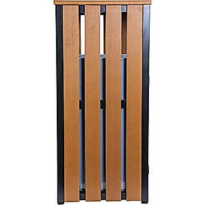 Lorell, LLR42692, Outdoor Waste Bin, 1, Teak
