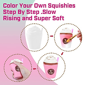 Jim&Gloria DIY Jumbo Squishies Paint Your Own Art And Crafts Kits Kawaii Squishy Toys For Boys And Girls Teens or Kids Birthday Gifts, Christmas Stockings Stuffers Thanksgiving Gift Basket (Pack of 3)