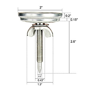 onlyfire Professional BBQ Charcoal Smoker Gas Grill Char-Grillers Dia 2" Thermometer (2-Pack) Temperature Gauge