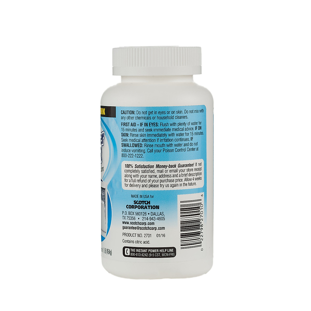 Instant Power Dishwasher Cleaner, Descales and Removes Odors