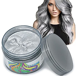 Temporary Grey Hair Color Wax,Natural Hair Spray Color Washable For Kids Women Men For Dark Light Hair Hairstyle Cosplay Halloween Party Christmas Diy Hairstyle