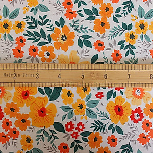 42Pcs 10"x10" Quilting Cotton Fabric Square No Repeat Layer Cake Fabric Bundles Precut Multi-Color Printed Floral Fabric for DIY Sewing,Quilting and Scrapbooking (Red/Pink/Yellow/Coffe/Green/Blue)