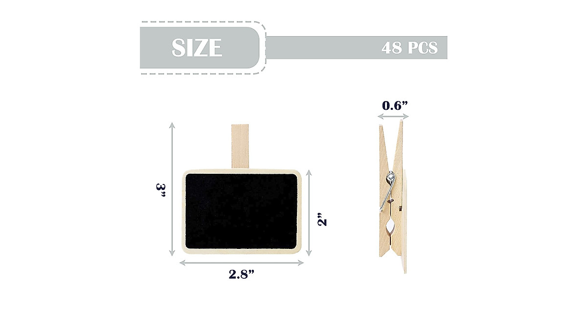 48 PCS Mini Chalkboard Signs - Perfect for Events