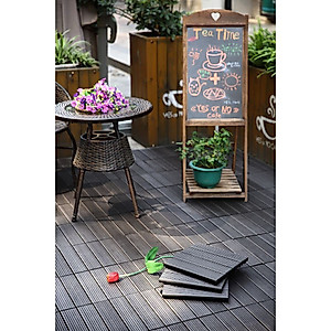 Courtyard Casual 119 Outdoor Deck Tiles, Gray, 9 Piece