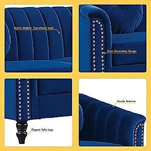Star Home Living Corp. Jessica 3 Pieces Living Room Set, Jazz Blue