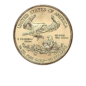 1986 - Present (Random Year) 1/4 oz American Gold Eagle Coin Brilliant Uncirculated (Type 1 or Type 2) in Original United States Mint Box with Certificate of Authenticity 22K $10 BU