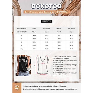 Dokotoo Womens Ladies Summer Casual Letters Print Graphic Tees Crewneck Cotton Soft Sleeveless Blouse Shirts Workout Long Cami Tank Tops for Women Loose Fit