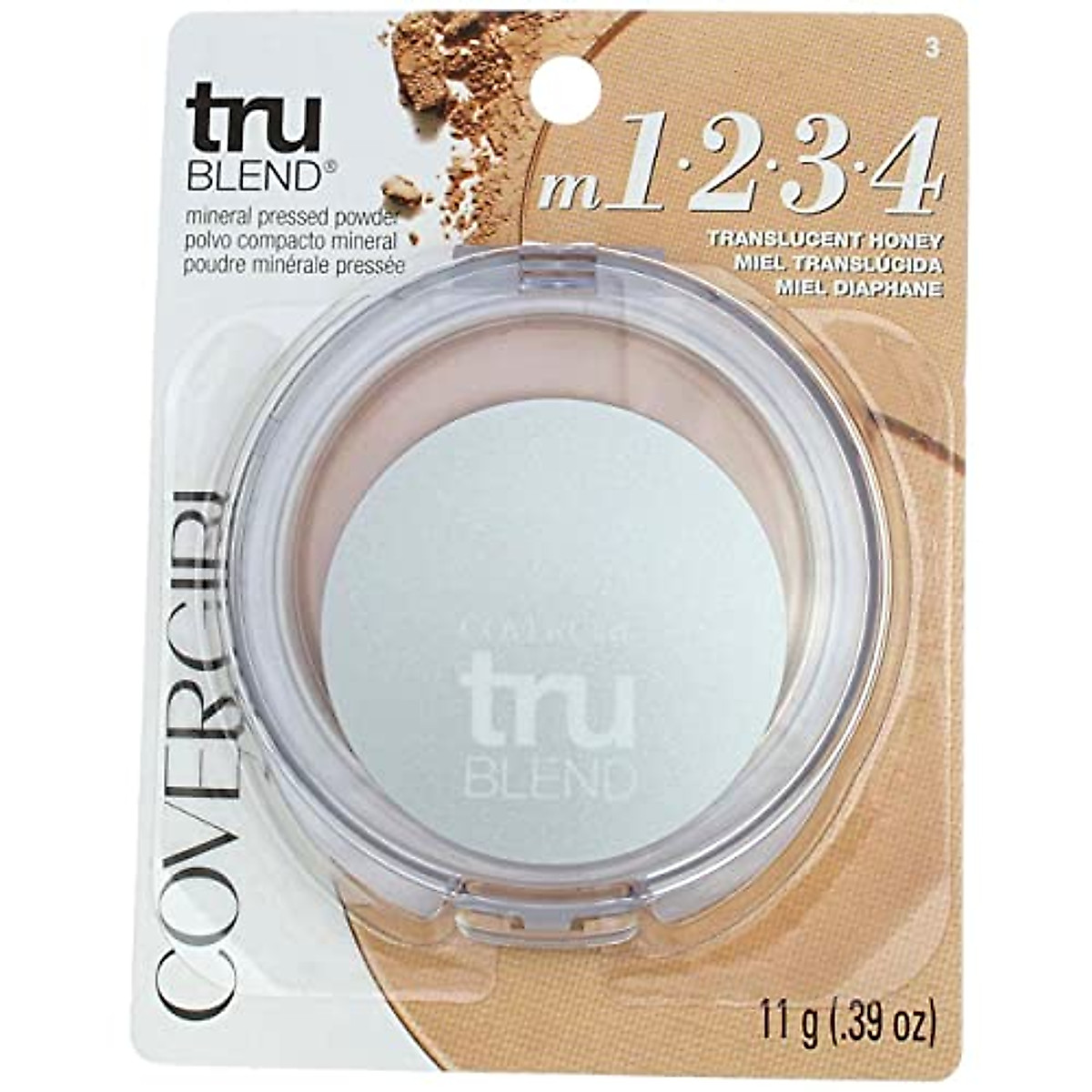 CoverGirl Trublend Pressed Powder, Translucent Honey 3, 0.39-Ounce Packages (Pack of 2)