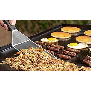 Blackstone 5051 Griddle Accessories Set Heat Resistant 6 Piece Stainless Steel Outdoor Indoor Grilling Utensils Hibachi Tools Kit-16, 16 Inch Tongs, Fork, 16” Ladle, 2 Extra-Long Spatula