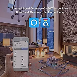 WiFi Smart IR Remote Controller with Alexa Built-in, Voice Control Smart Home/Avatar Controls/Infrared Device, Avacube IR Blaster for TV, STB, DVD, AC, Fan(AI Voice Hub)