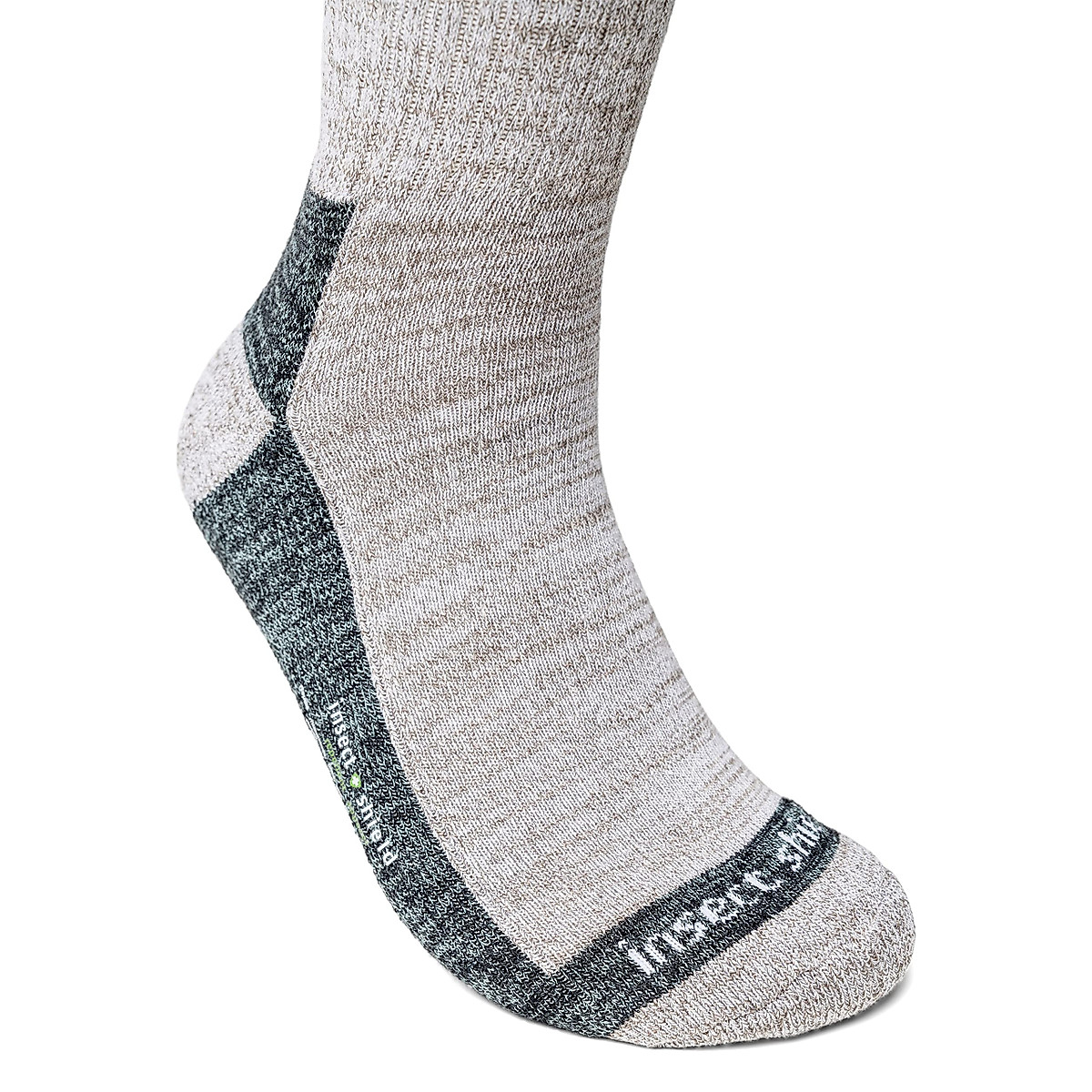 Insect Shield Midweight Hiking Socks With Permethrin Bug Repellant - Protective Clothing for Men & Women, Khaki, Medium