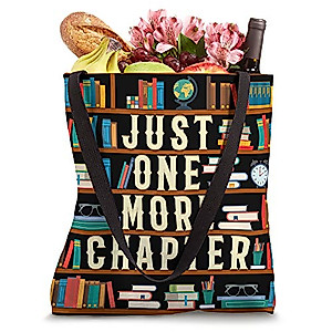 Just One More Chapter Book Reading Lover Bookworm Book Nerd Tote Bag