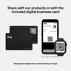 Linq Digital Business Card - Smart NFC Contact and Networking Card (Purple)