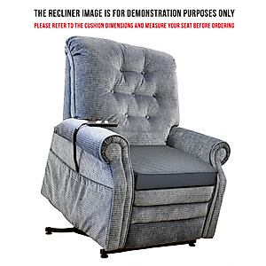 COMFORTANZA Large 20x20x5 Memory Foam Square Thick Non-Slip Chair Seat Cushion for Recliners, Armchairs, Couches - Floor Cushion - Sciatica, Tailbone Pain & Pressure Relief - Soft - Black