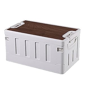 35L Outdoor Camping Storage Box High-Capacity Move House Travel Sundries Trunk Universal Car Trunk Storage Box Portable Case (Argento)