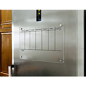MAGNETIC CALENDAR - Magnetic Weekly Personalized Calendar 2024, Dry Erase Calendar, Personalized Acrylic calendar, Fridge Calendar with notes