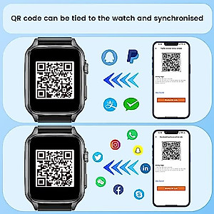 Smart Watch Men Fitness Tracker: 2.0“ Touch Screen Watches Waterproof for Call Heart Rate Blood Pressure Sleep Monitor Digital Step Sport Running Smartwatch Bluetooth Compatible Android with iOS Phone