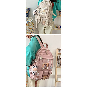 SHIDAI Kawaii Girl Cute Backpack Cute Aesthetic Backpack for School (Beige,ONE SIZE), DRF-1287