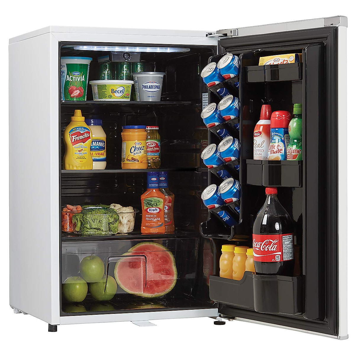 Danby DAR044A6PDB 4.4 Cu.Ft. Mini Fridge, Compact Refrigerator For Bedroom, Living Room, Bar, Dorm, Kitchen, Office, E-Star In Pearl White With Lock