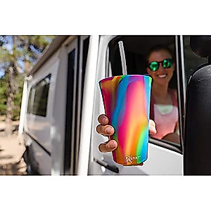 Silipint: Silicone Pint Glasses: 4 Pack Headwaters, Mtn Marble, Arctic Sky & Hippie Hops - 16oz Unbreakable, Flexible