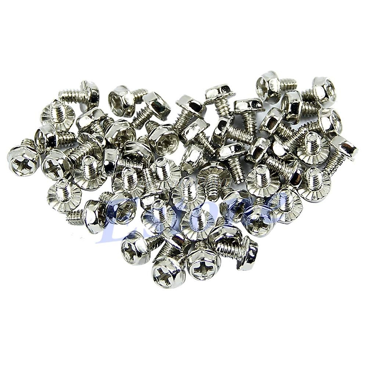 Screw 100pcs Toothed Hex 6/32 Computer PC Case Hard Drive Motherboard Mounting Screws S08