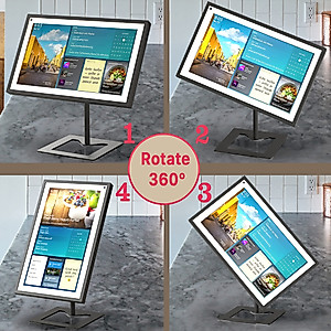 Adjustable Metal Stand for Amazon Echo Show 15, Tilt and Swivel Metal Stand Made for Echo Show 15, 15.6" Smart Display Metal Holder Sturdy and Not Wobbly-Matte Black