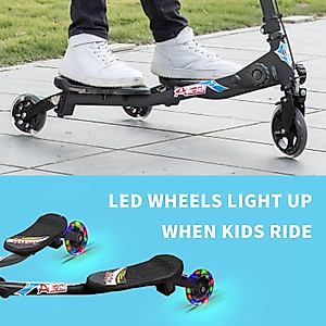 SANSIRP Swing Scooter for Kids, 3 Wheels Wiggle Scooter Foldable Self-Propelling Drift Kick Speeder Scooter with 3-Level Adjustable/Illuminated LED Wheels for Boys Girls Ages 3-8 Years