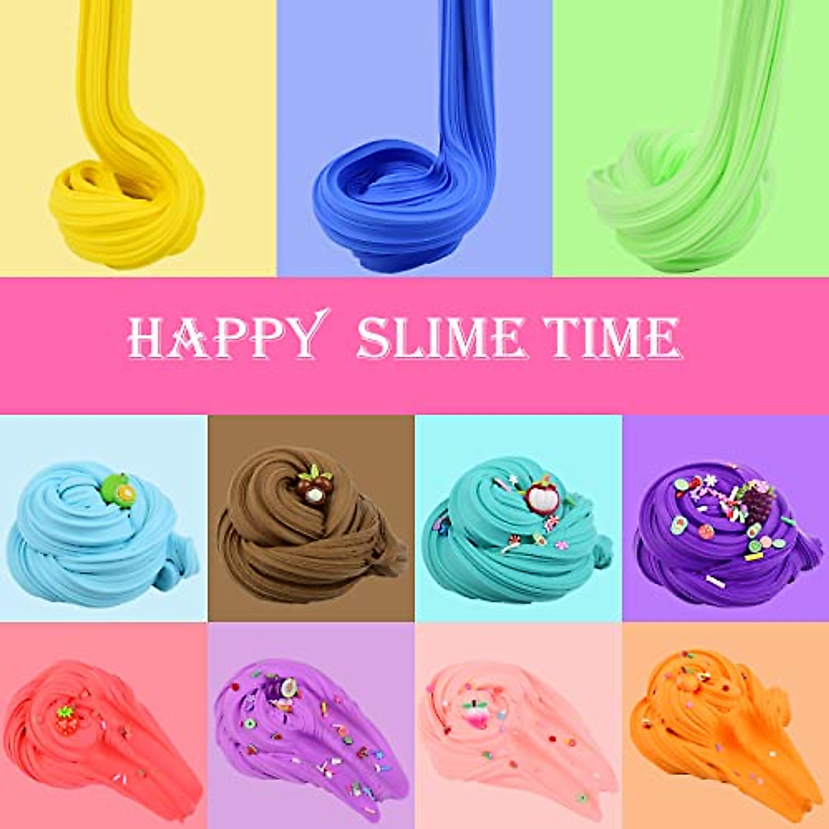 26 Pack Mini Butter Slime Kit, DIY Fruit Slime Toy for Kids, Super Soft and Non-Sticky, Party Favors and Stress Relief Toy for Girls and Boys.