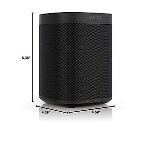 Sonos One SL - Microphone-Free Smart Speaker – Black (Renewed)