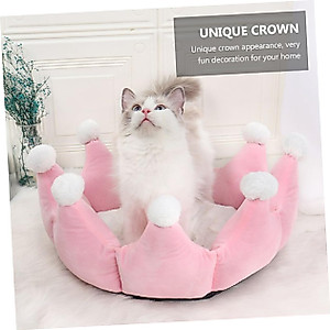 ABOOFAN Warm Pet Nest s Hort Hair House Pet Cat Bed Non-Slip Soft Fluffy Winter Pet Bed