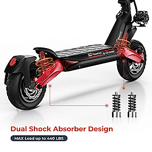 Circooter Raptor Electric Scooter Adult with Smart APP, 800W Motor, 28 Mph Top Speed, 25 Miles Range, 10 inches All Terrain Tires Off Road E Scooter, Dual Charger Ports & Storage Bag - Raptor