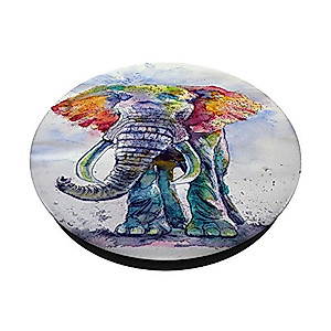 Beautiful Artistic Watercolor Elephant Lover Design Gift PopSockets PopGrip: Swappable Grip for Phones & Tablets