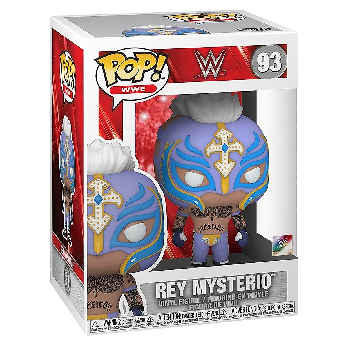 POP WWE: Rey Mysterio Funko Pop! Vinyl Figure (Bundled with Compatible Pop Box Protector Case) Multicolored 3.75 inches
