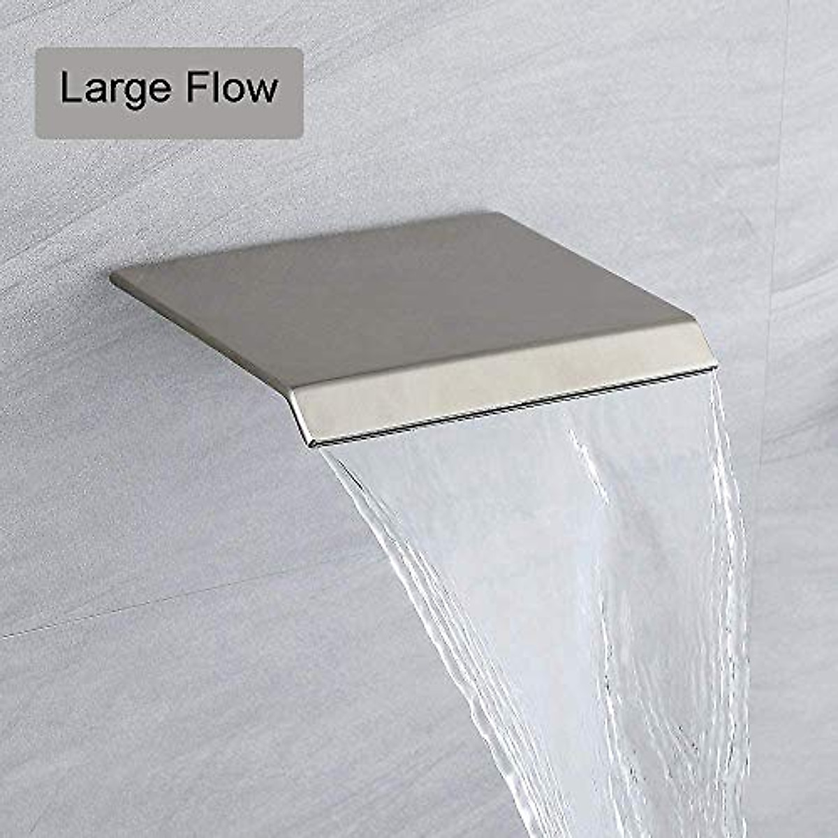 DMDMBATH Shower System Brushed Nickel Shower Faucet Set 3-Function Bathroom Shower Fixtures with Waterfall Tub Spout Wall Mount 10 inch Rain Shower Head (Brushed Nickel)…