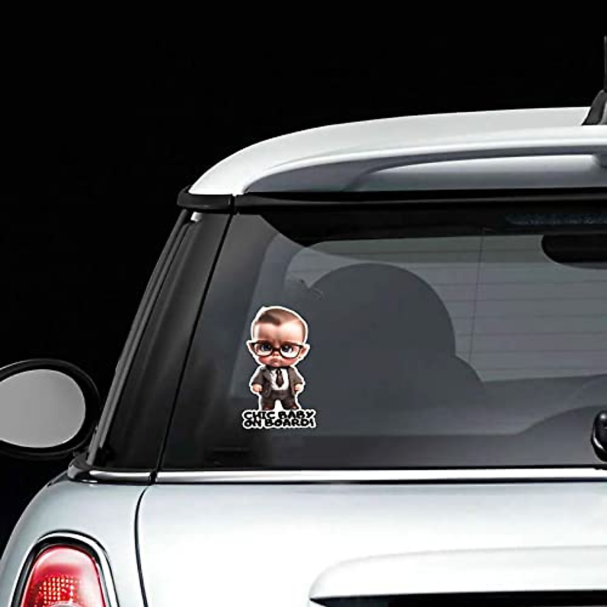LOL Collection 3D Baby on Board Sticker for Cars - New Generation - "Chic Baby on Board" - Large 7 Inches Safety Sign