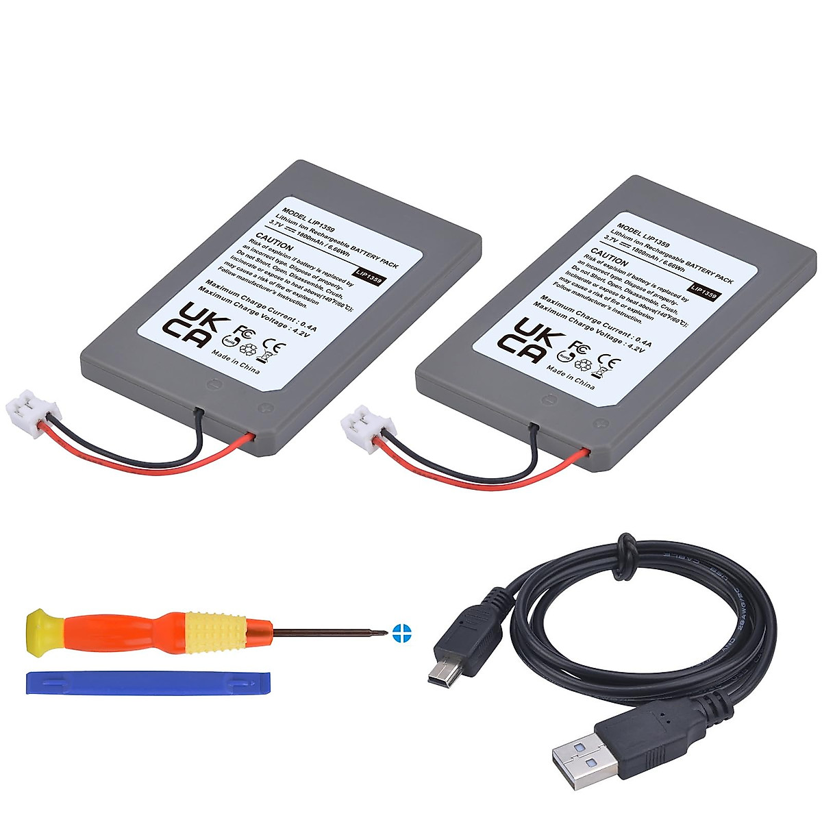 PowerTrust 2Pack 1800mAh LIP1359 Battery Compatible with Sony PlayStation 3 PS3 Dualshock 3 Wireless Controller CECHZC2E, CECHZC2U