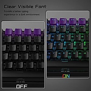 XVX Pudding Keycaps - PBT Keycaps, 165 Keys Keyboard Keycaps, OEM Profile Keycaps Set, Custom Keycaps for 61/68/84/87/82/100 Cherry Gateron MX Switches Mechanical Keyboard - Black Purple