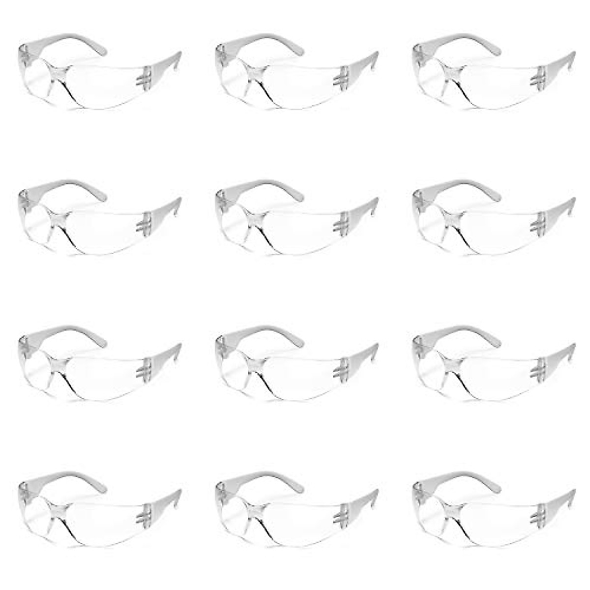 TRUST OPTICS 12 Pack Safety Glasses ANSI Z87+ Certified Protective Eyewear Goggles for Men and Women with UV Eye Protection