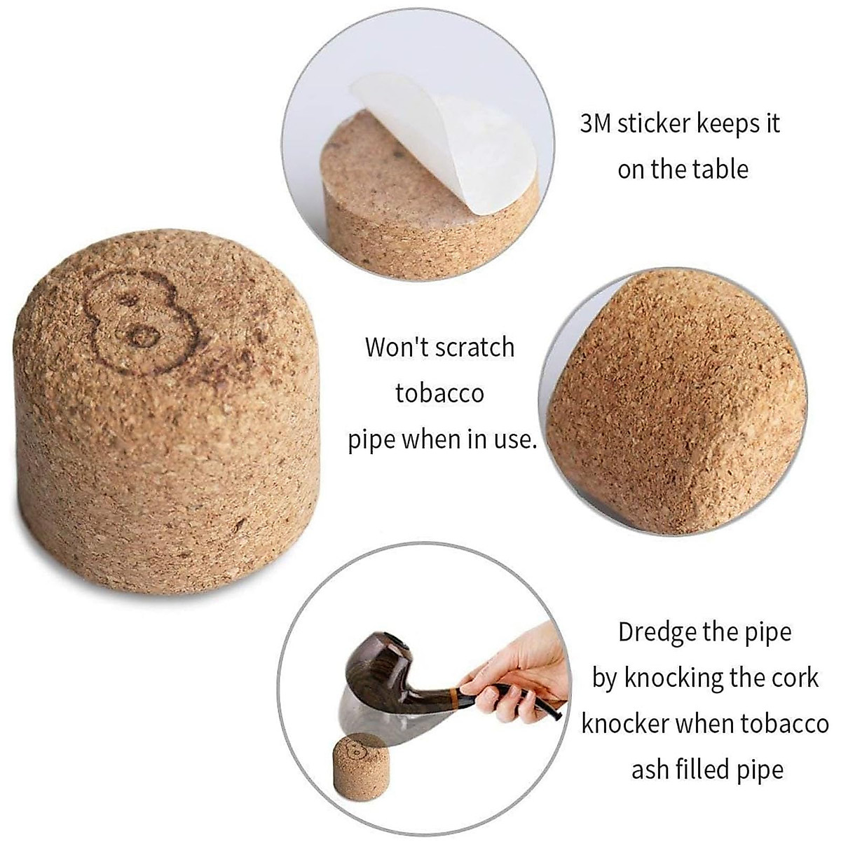 Joyoldelf Smoking Pipe, Luxury Tobacco Pipe with Leather Tobacco Pipe Pouch, Deepened & Windproof Tobacco Pipes for Smoking with 9mm Pipe Filter, Tobacco Pipe Stand and Smoking Accessories