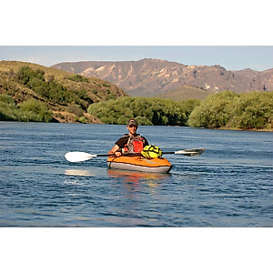 Advanced Elements Lagoon 1 Person Inflatable Kayak,Orange/Gray