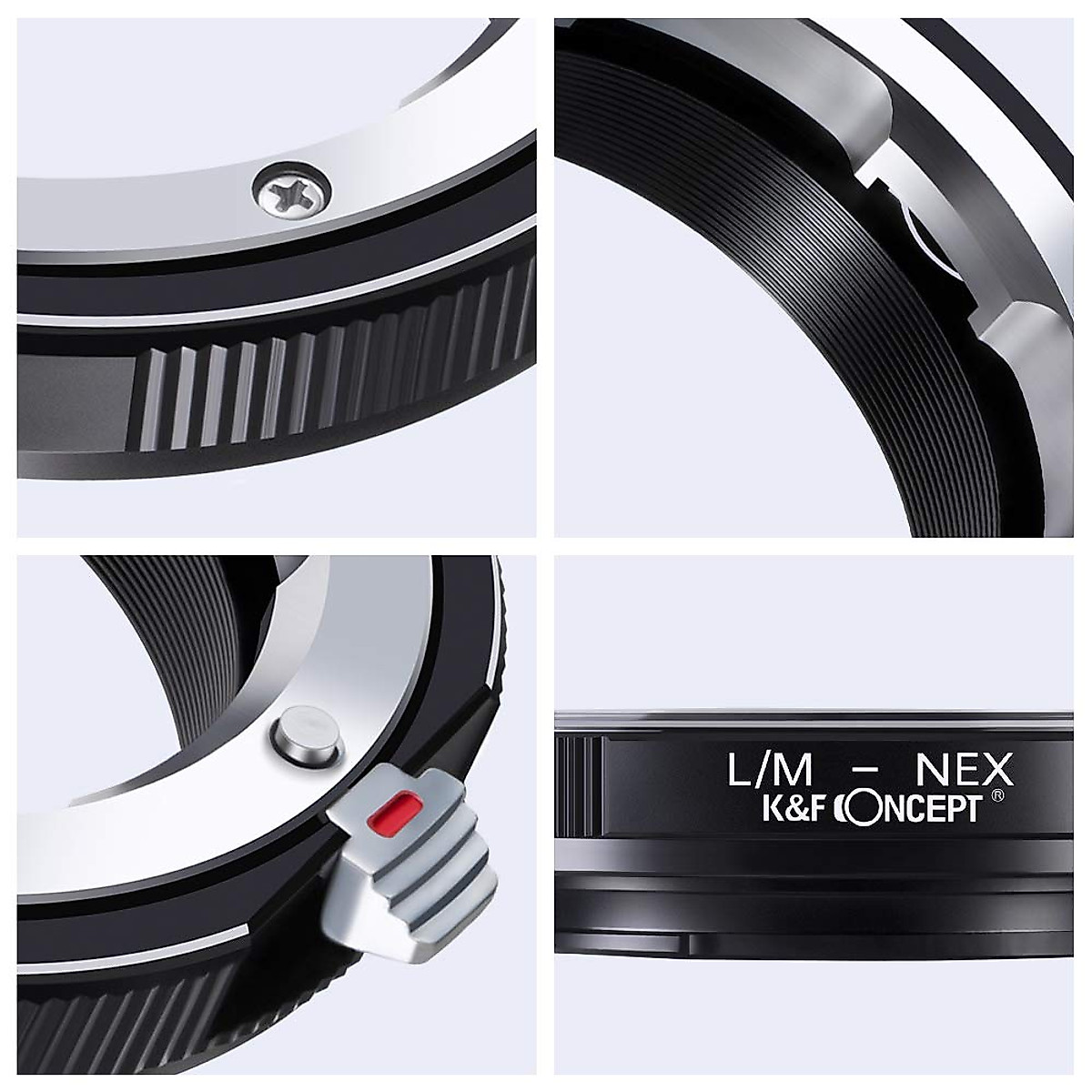 K&F Concept LM to NEX Adapter Compatible with Leica M Lens to Sony Alpha Nex E-Mount Camera Lens Mount Adapter