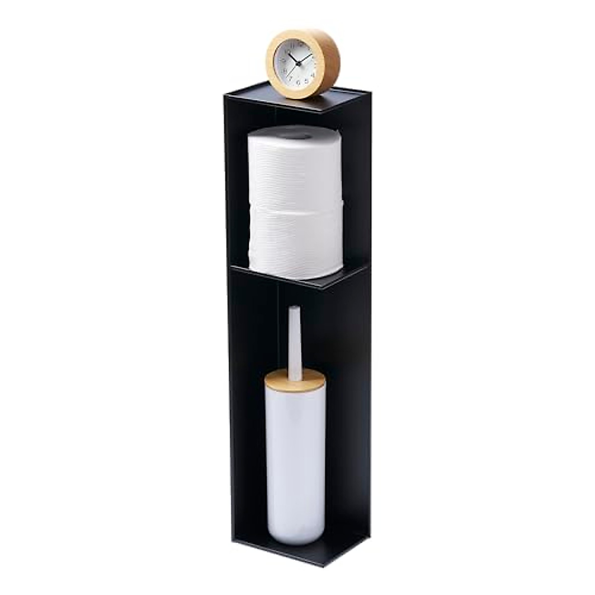 Yamazaki Home Organizer Steel | Toilet Paper Stocker, One Size, Black