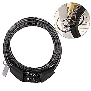 FECAMOS Coded Bicycle Lock, Portable High Strength Passwords Bike Lock Waterproof for Bike Mountain Bicycle