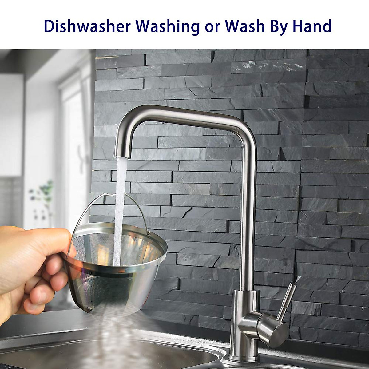 8-12 Cup Reusable Basket Permanent Coffee Filter, Perfect Fit 8-12 Cup Mr Coffee, Black & Decker, BUNN, Cuisinart and Hamilton Beach Basket-Style Coffee Maker Filters (Mr Coffee Filter 8~12 cup)