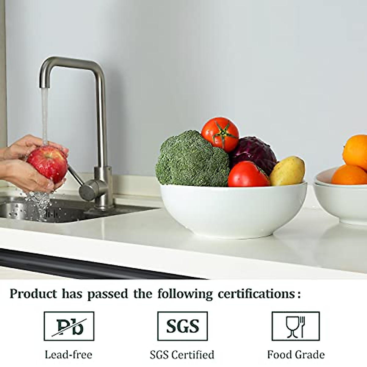 Yedio Pasta Serving Bowls 90 Ounce 9.7” Large Serving Bowls, Porcelain Salad Bowls for Kitchen, Big White Soup Bowls, Oven Dishwasher Safe, Set of 2